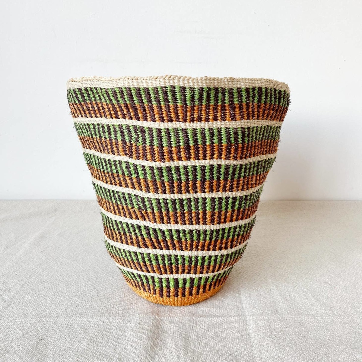 Amsha Handwoven One of a Kind Basket - Multi | Garmentory