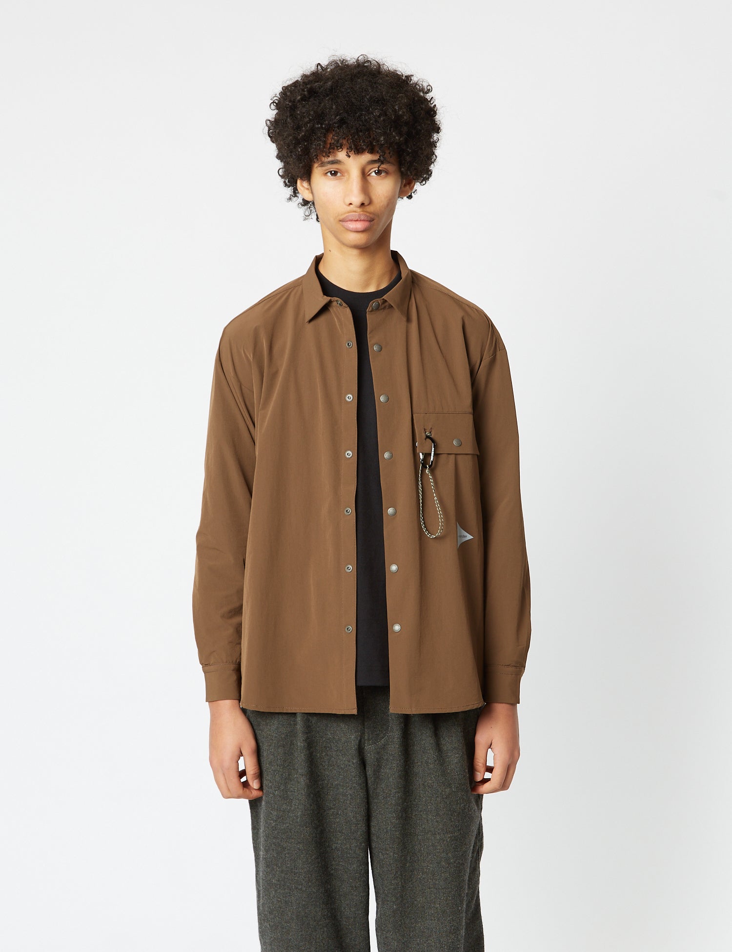 and wander Lightweight Cloth Shirt - Brown | Garmentory