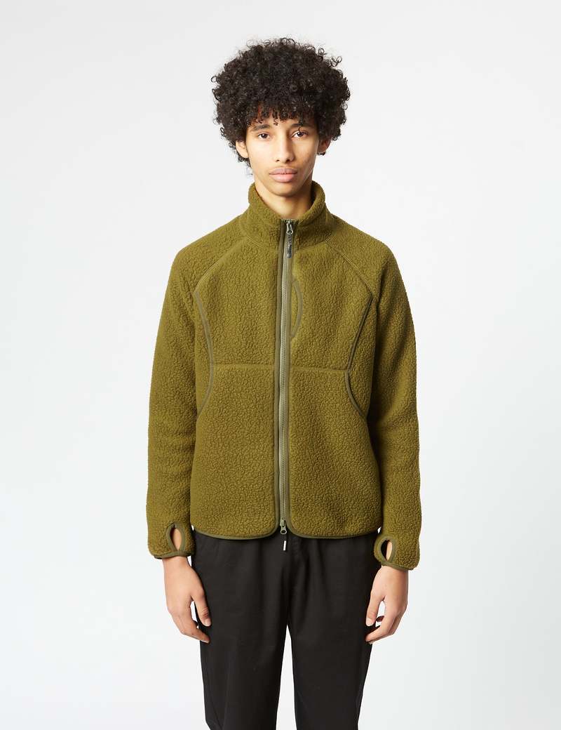 Snow Peak Thermal Boa Fleece Jacket - Olive Green | Garmentory