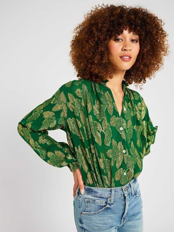 Mille Francesca Top - Malachite Shimmer | Garmentory