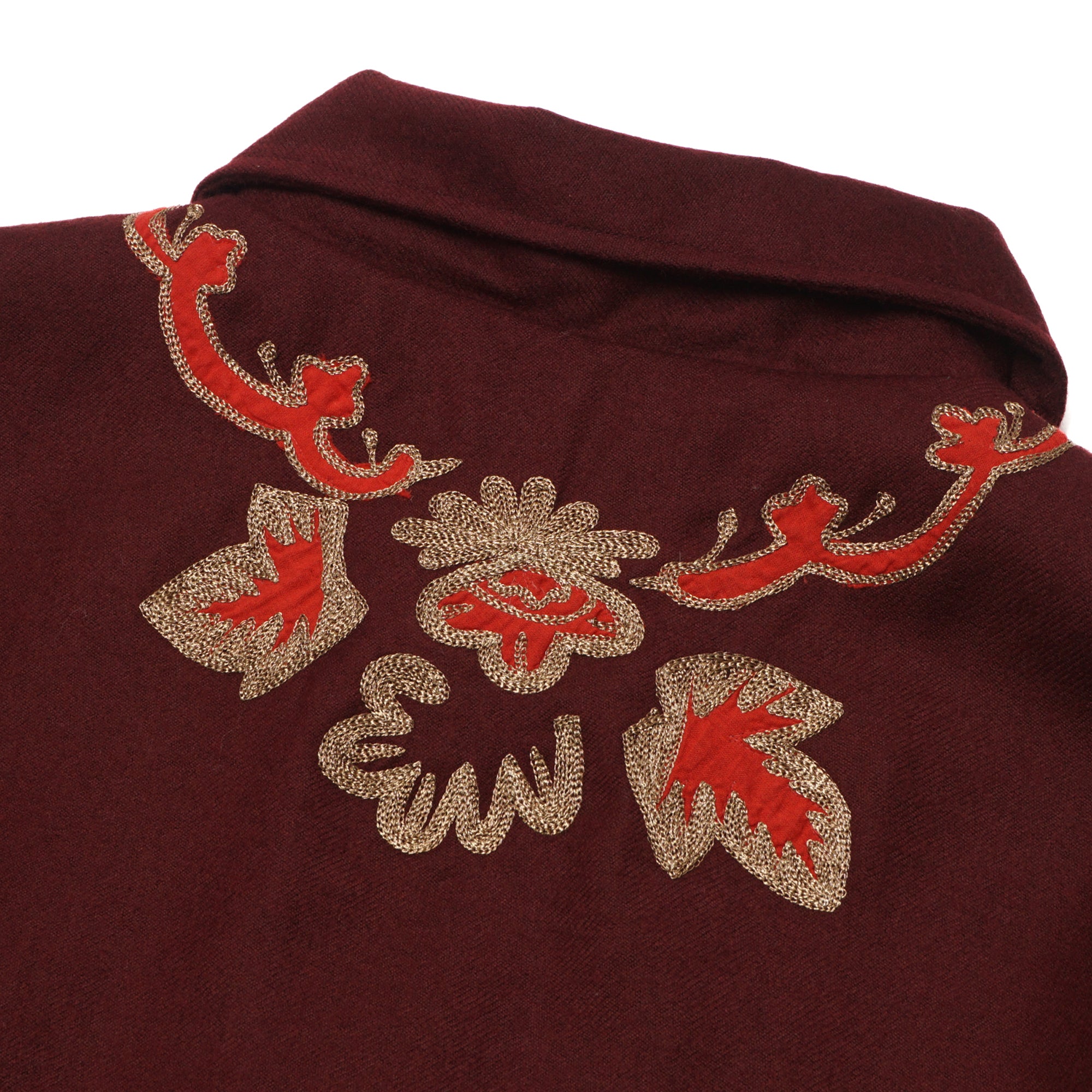 Bode Rococo Overshirt - Maroon Multi | Garmentory