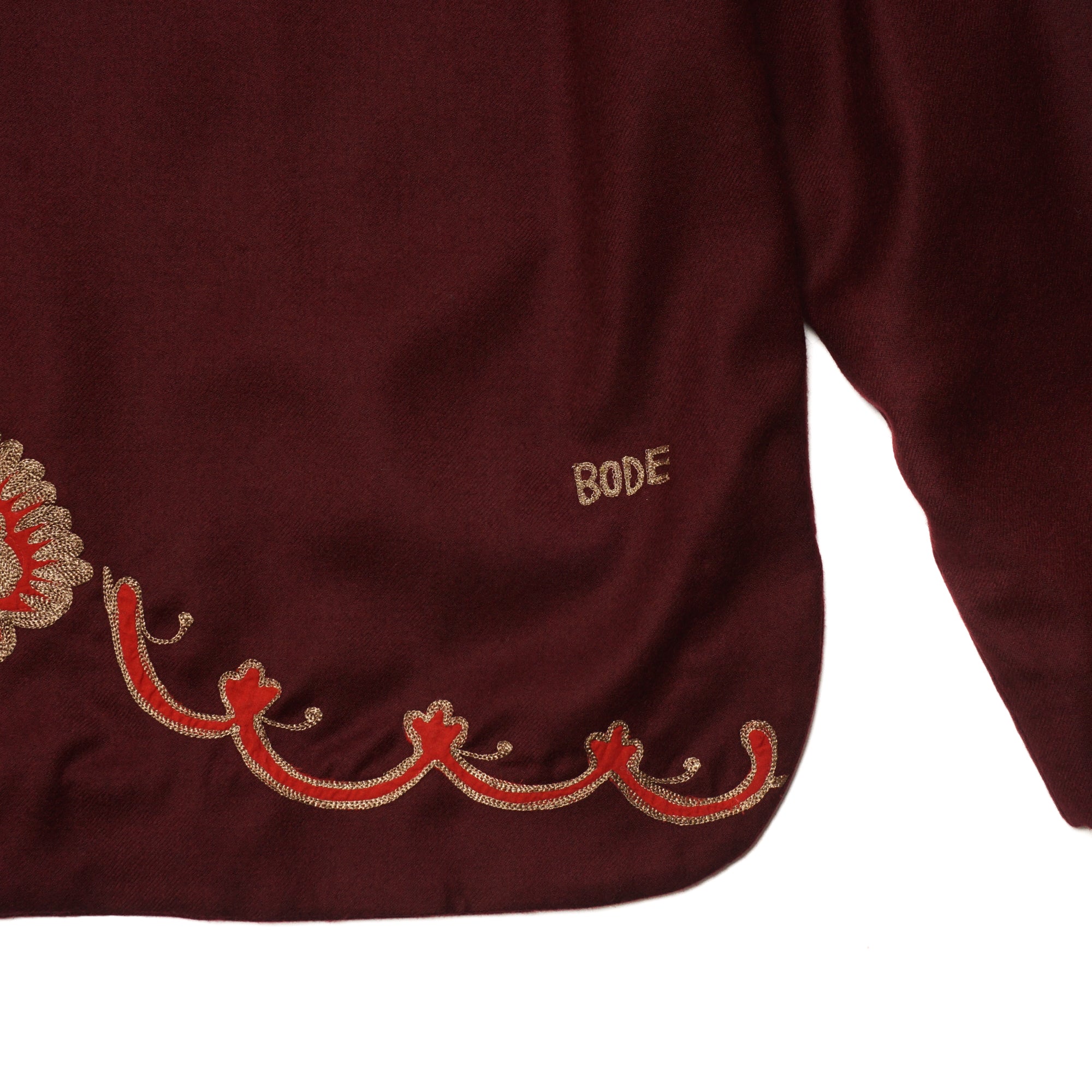 Bode Rococo Overshirt - Maroon Multi | Garmentory