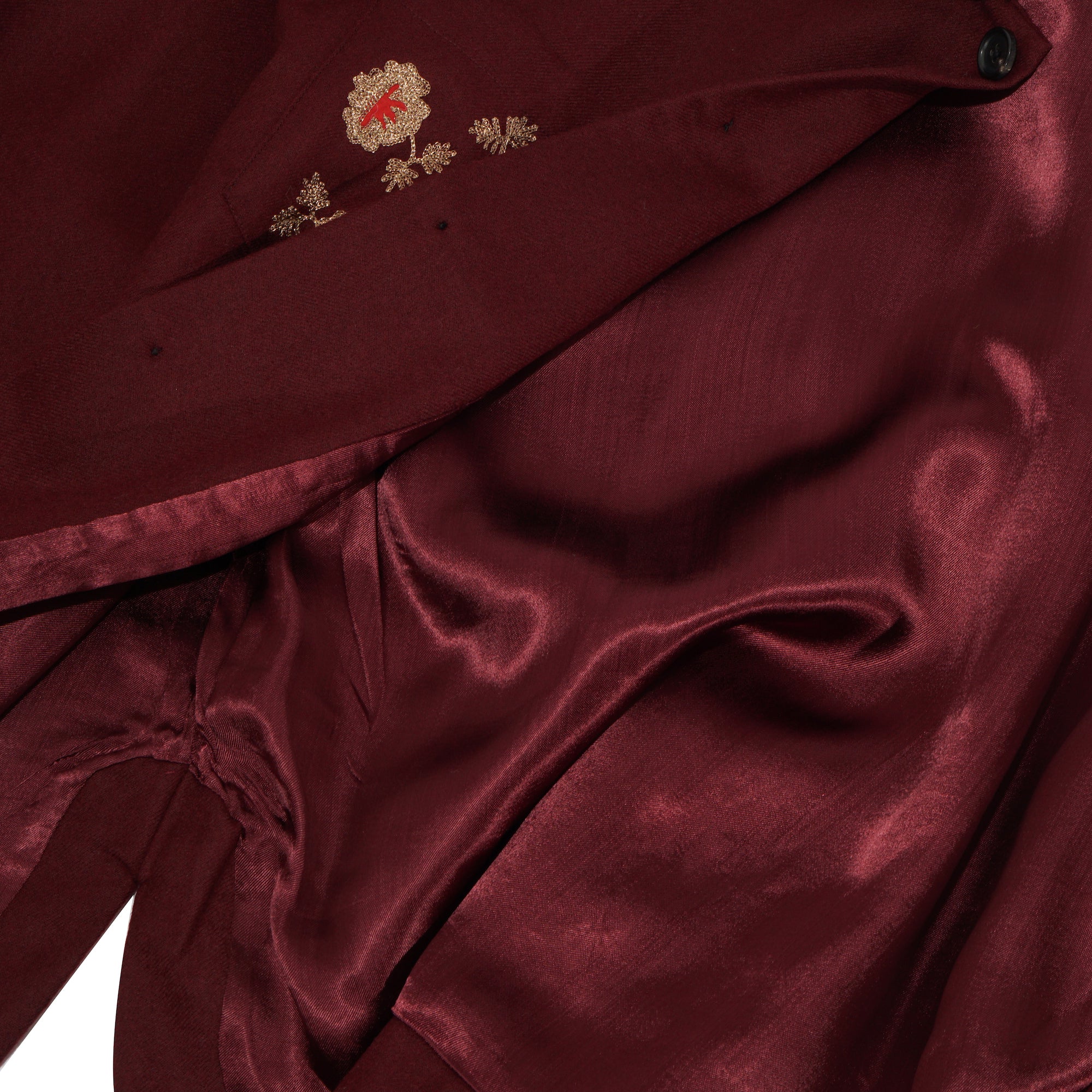 Bode Rococo Overshirt - Maroon Multi | Garmentory