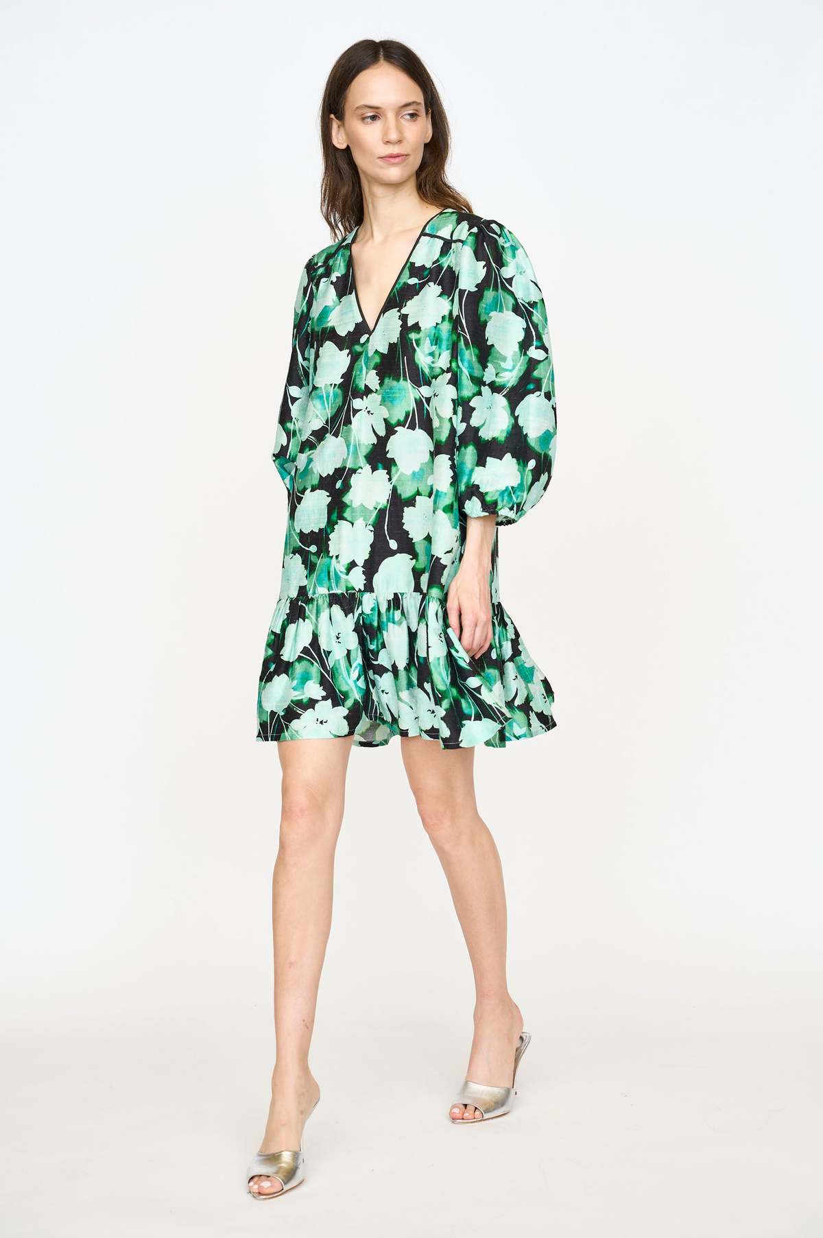 CHRISTY LYNN Adelaide Dress - Mint Shadow Flower | Garmentory