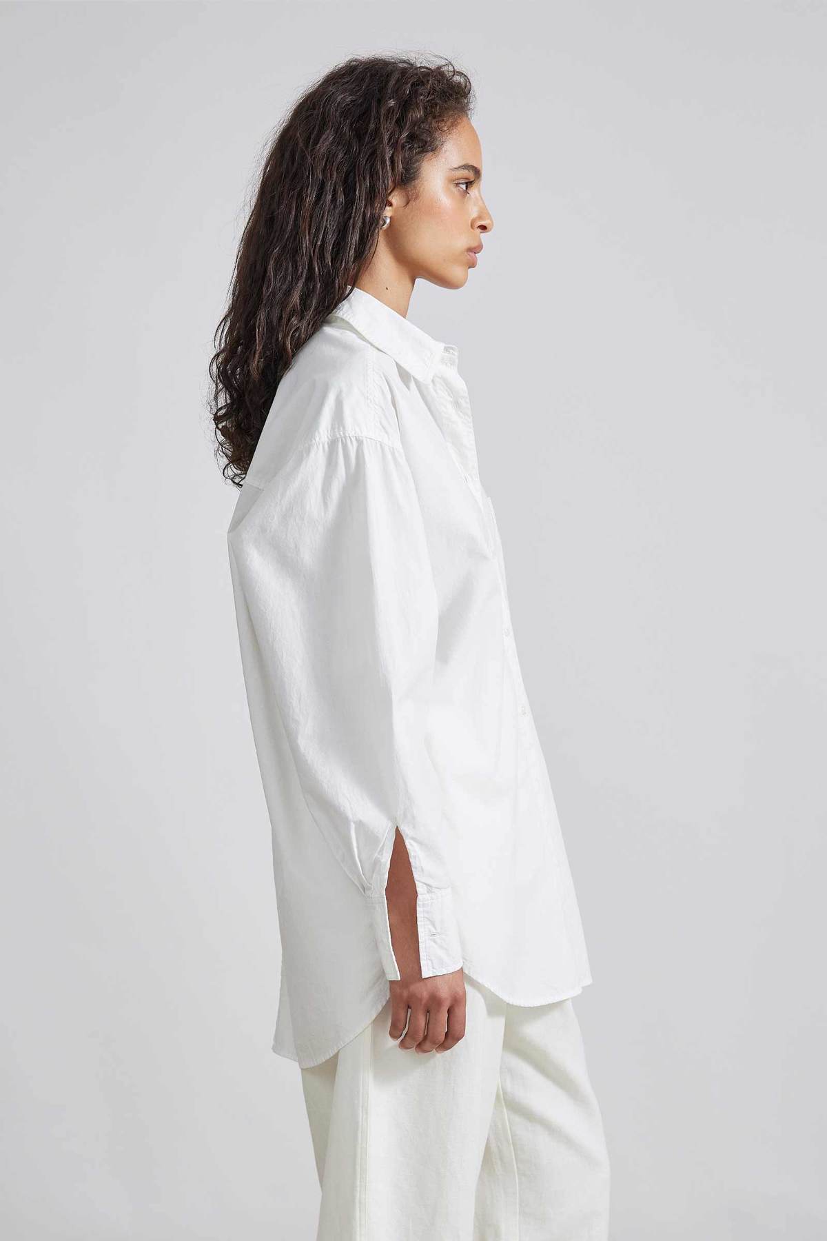 Apiece Apart Oversized Button Down - Cream | Garmentory