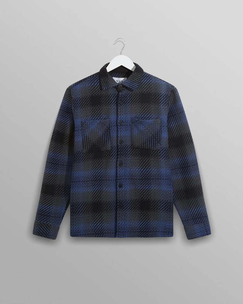 Wax London Dusk Check Whiting Shirt - Blue | Garmentory