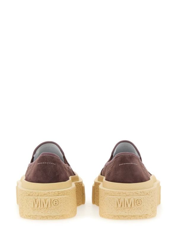 MM6 Maison Margiela MOCCASIN WITH LABEL - BORDEAUX | Garmentory
