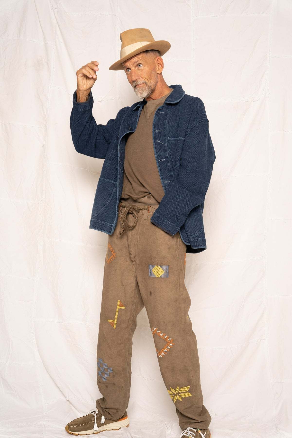 Dr. Collectors Cunningham Jacket - Sashiko Indigo Stonewashed | Garmentory