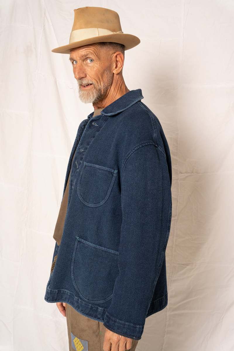 Dr. Collectors Cunningham Jacket - Sashiko Indigo Stonewashed | Garmentory