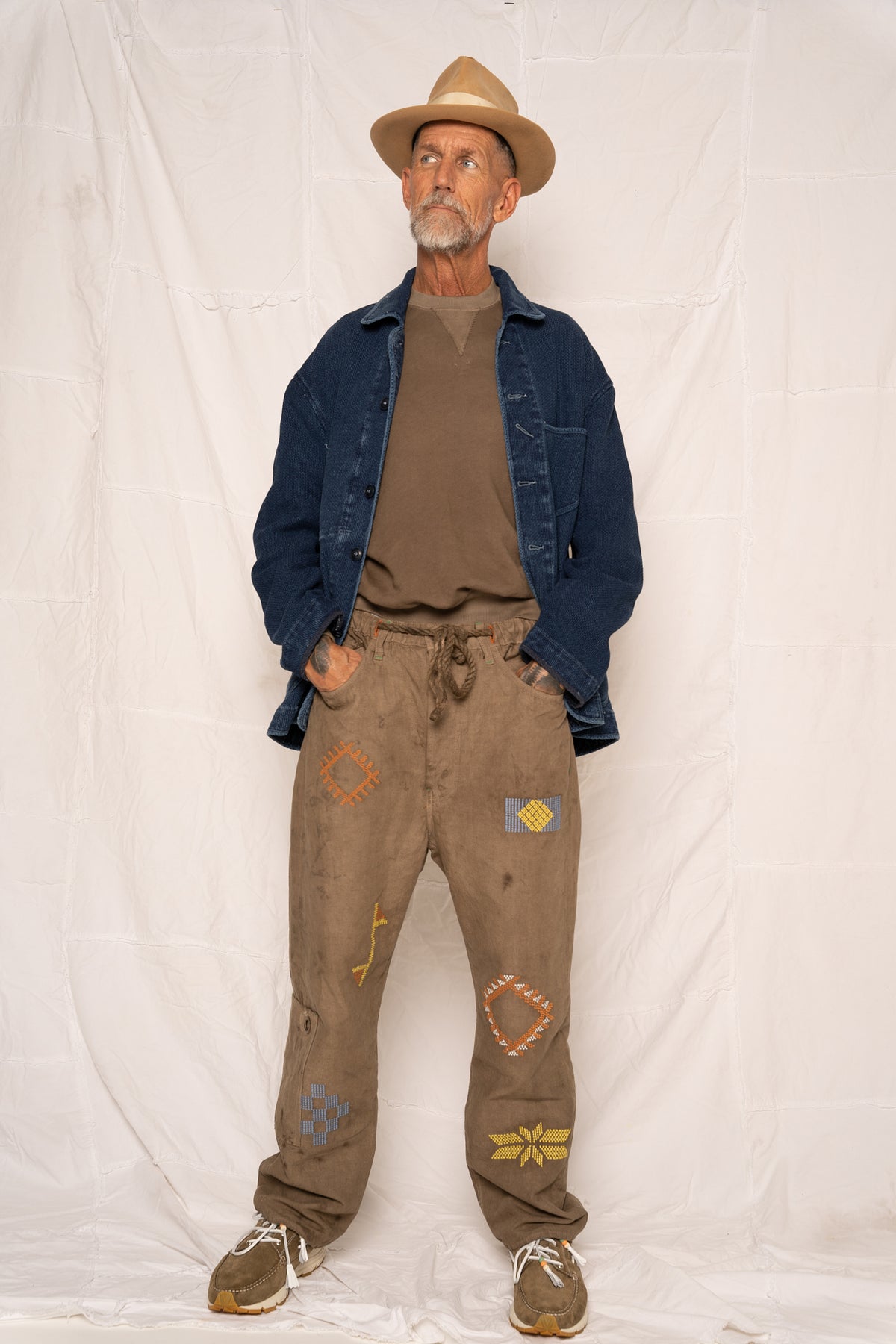 Dr. Collectors Cunningham Jacket - Sashiko Indigo Stonewashed | Garmentory