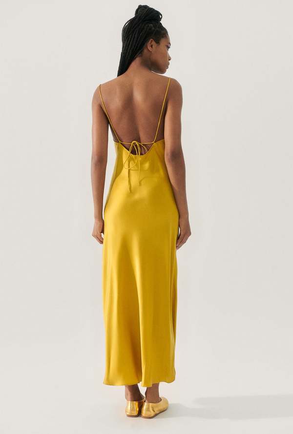 Silk Laundry Deco Rouleau Dress - Dandelion | Garmentory