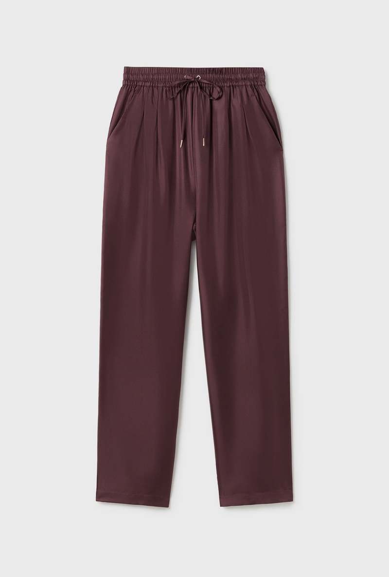 Silk Laundry Twill Slouch Pants - Cacao | Garmentory