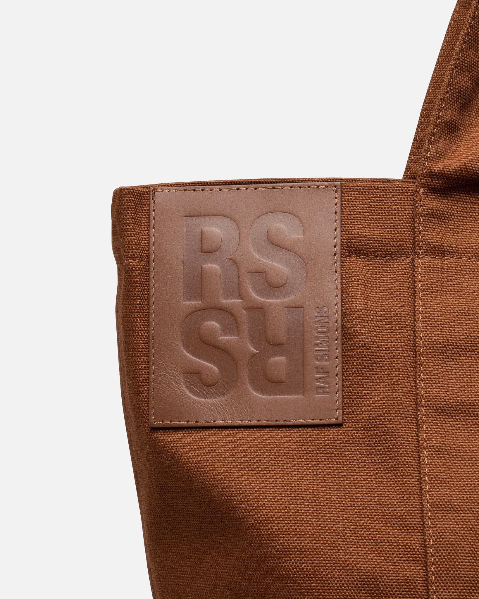 RAF SIMONS Cotton Tote Bag - Dark Brown | Garmentory