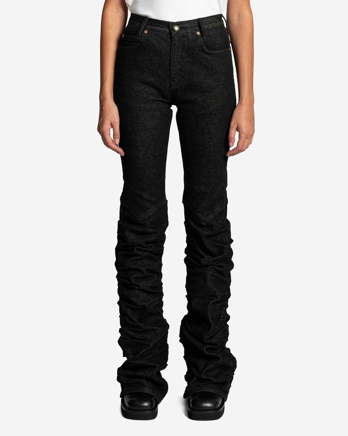 ANDERSSON BELL New Martina Western Boots Wrinkle Jeans - Matte Black ...