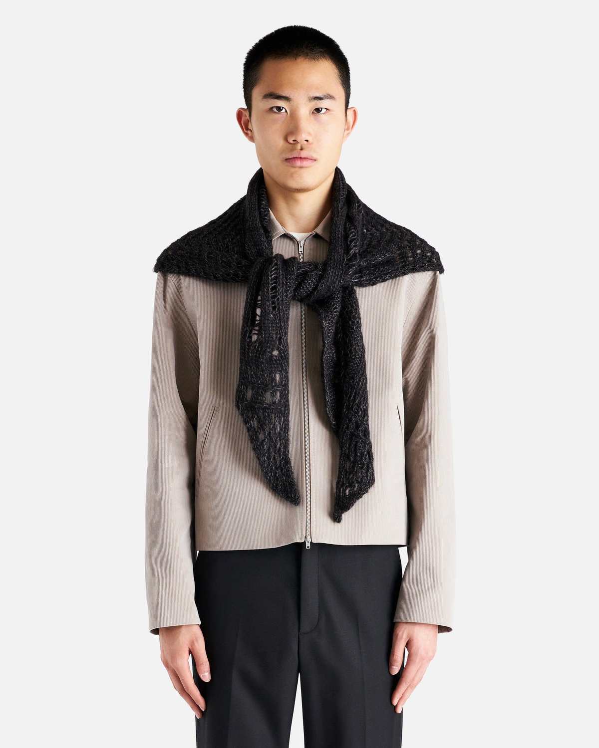 Our Legacy Airy Alpaca Triangle Scarf - Charred Chocolate | Garmentory