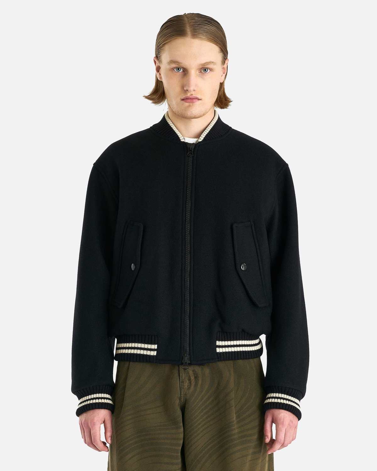 Dries Van Noten Wool Vellow Jacket - Black | Garmentory
