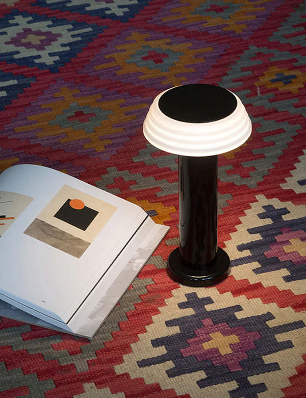 MOMA SOWDEN PL1 Portable Lamp - Black/White | Garmentory