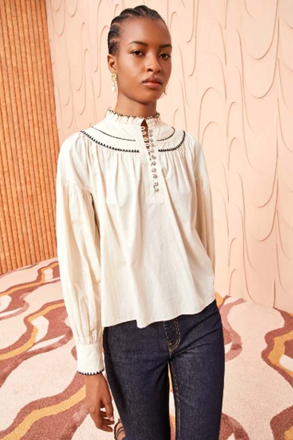 Ulla Johnson Lennie Blouse - Ivory | Garmentory