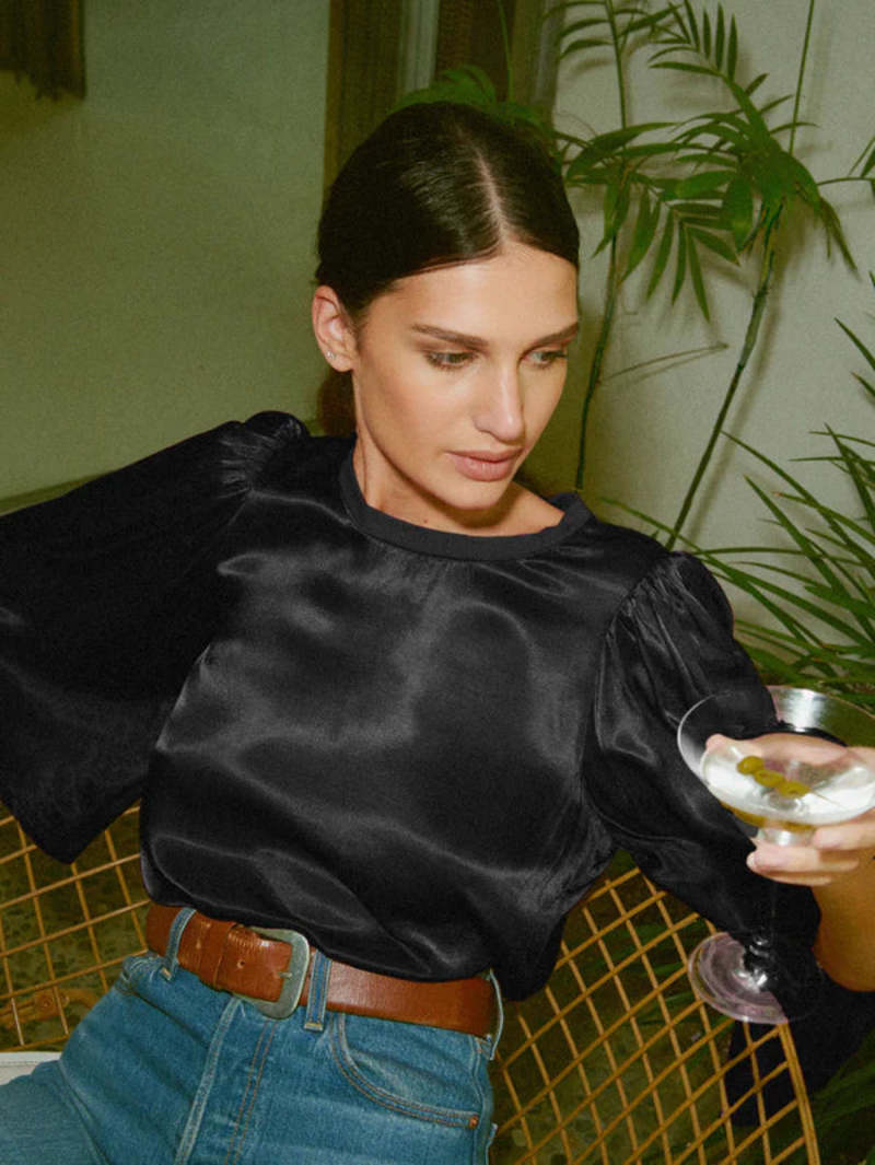 Nation Ltd Donna Blouse - Black | Garmentory