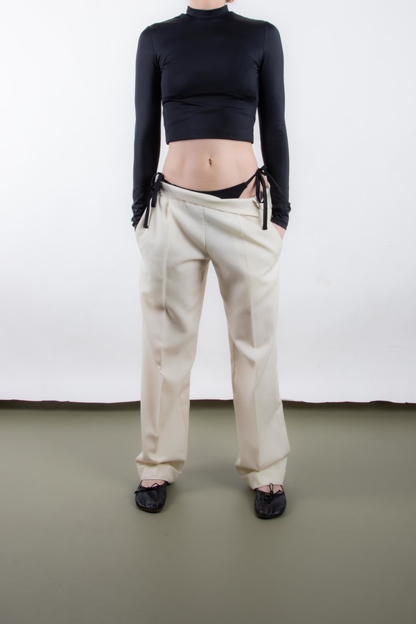 Rachel Mills Cropped Rash Swim Top - Black | Garmentory