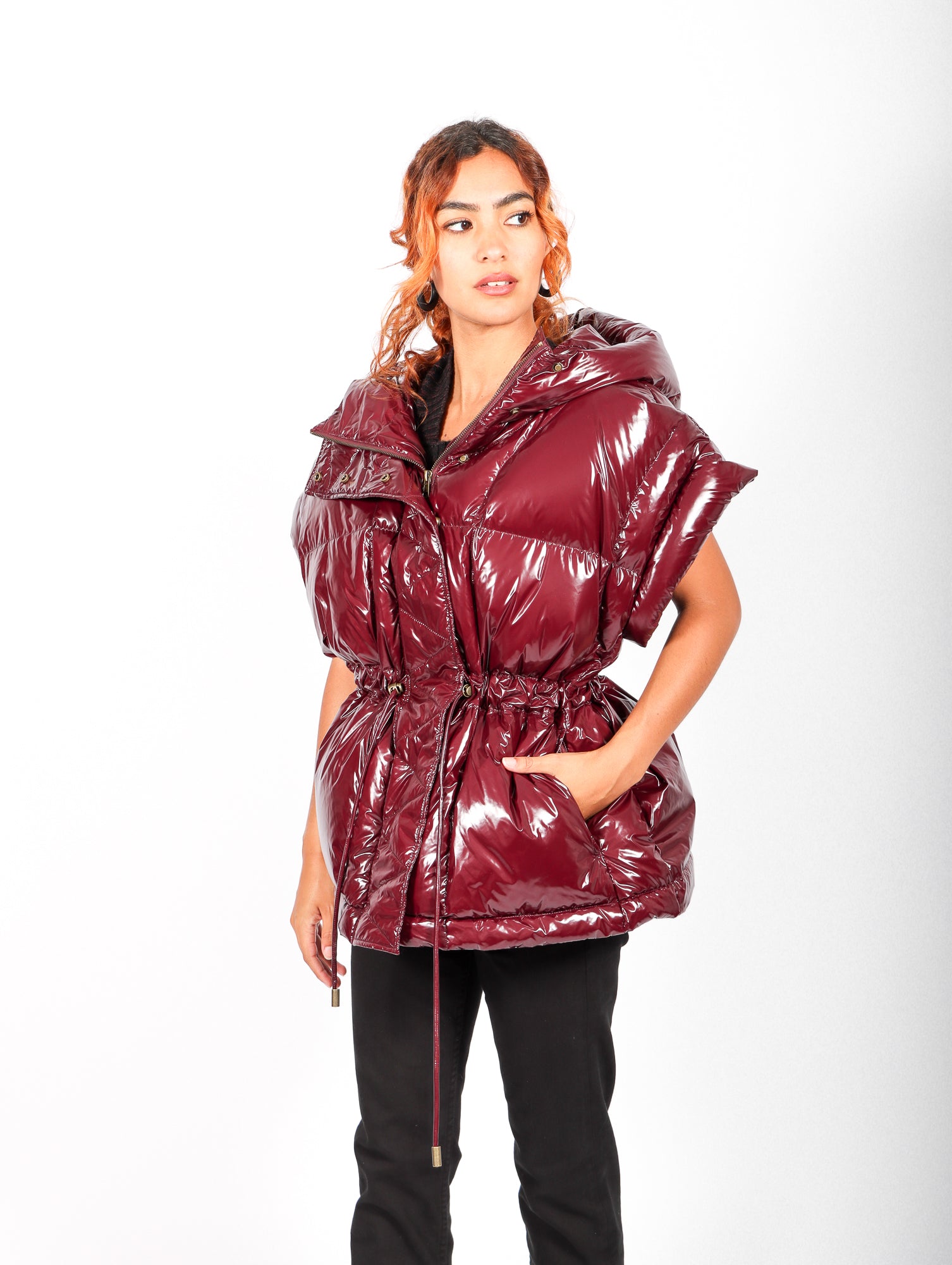 Ulla Johnson Rhodes Convertible Puffer Jacket - Mahogany | Garmentory