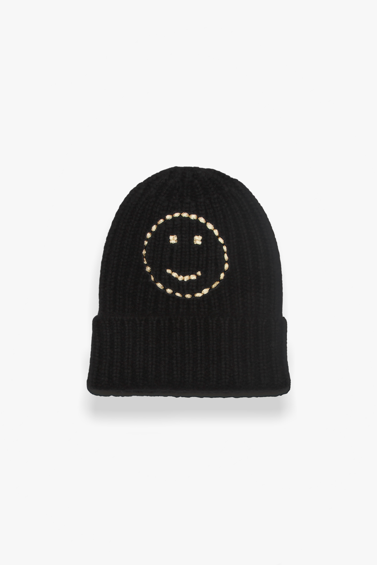 HURRAY Happy Cashmere Beanie - Black/Feather | Garmentory