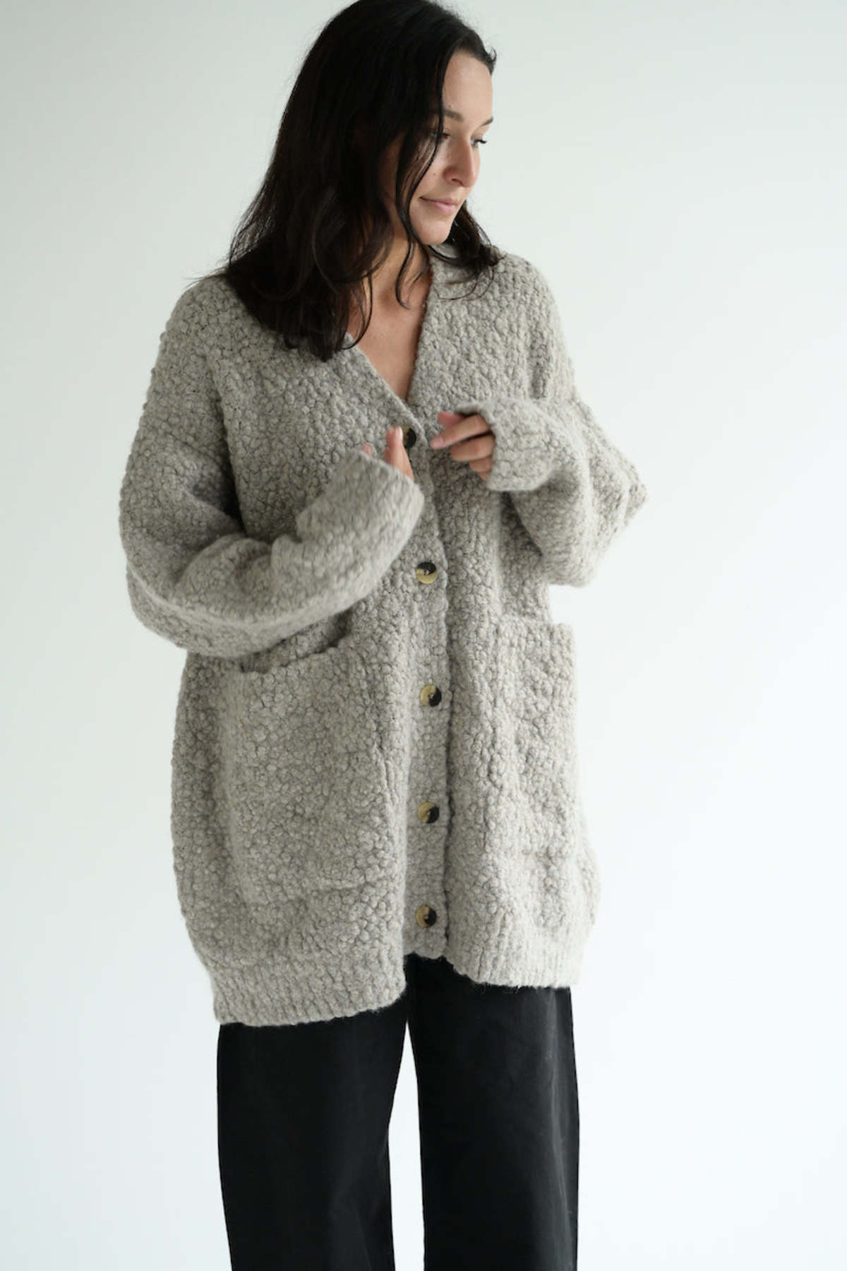 Lauren Manoogian Berber Cardigan - Granite | Garmentory