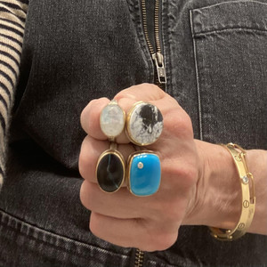 Jamie Joseph Oval Blackwater Turquoise Ring | Garmentory