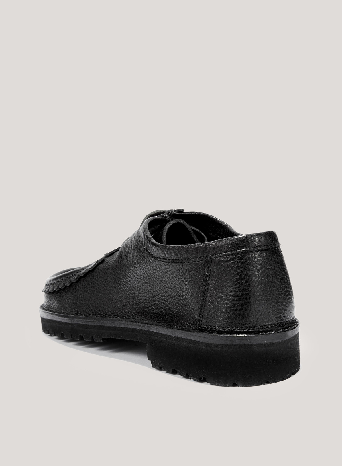 Fracap x YMC Mens Leather Onda Shoes - Black | Garmentory