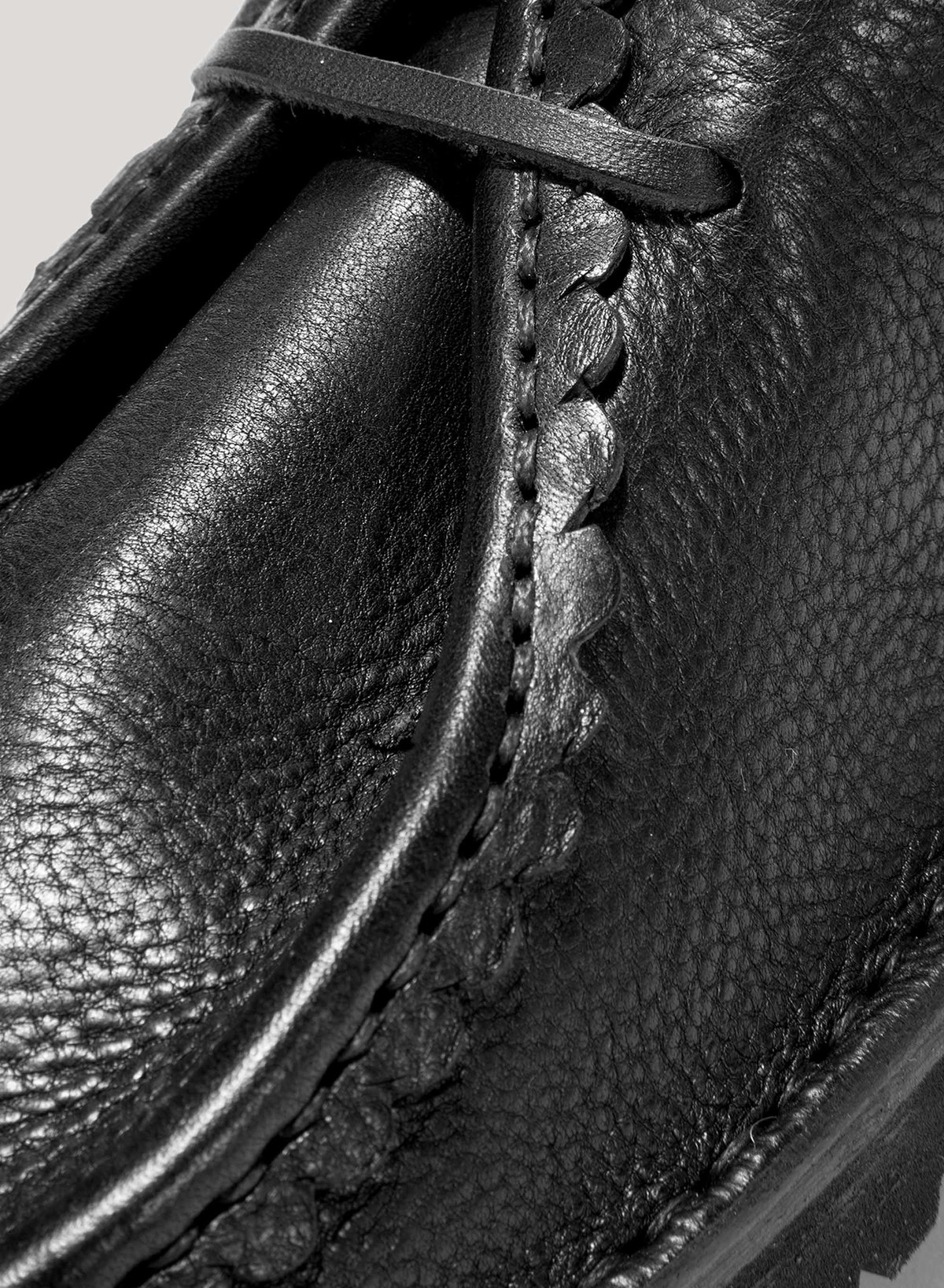 Fracap x YMC Mens Leather Onda Shoes - Black | Garmentory
