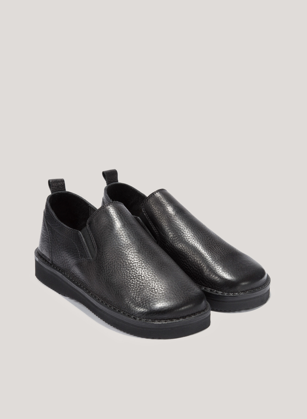 Fracap x YMC Women's Slip On Leather Shoes - Black | Garmentory