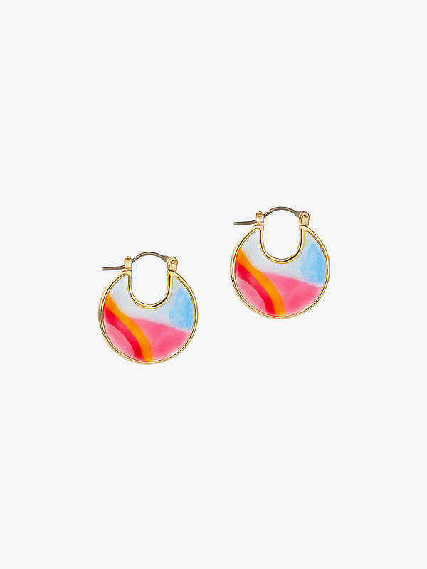 Ana Luisa Hana Sunset Enamel Disc Hoops | Garmentory