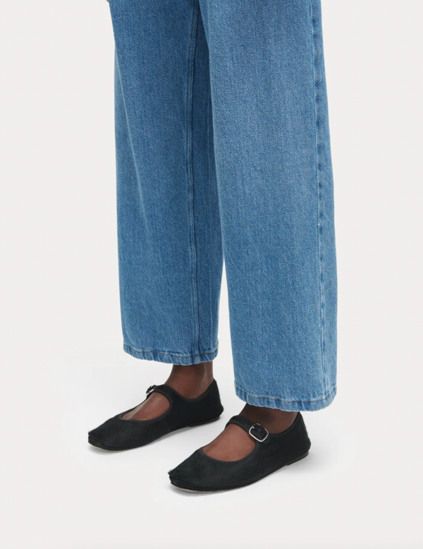 Rachel Comey Piscis Calf Hair Flat - Black | Garmentory