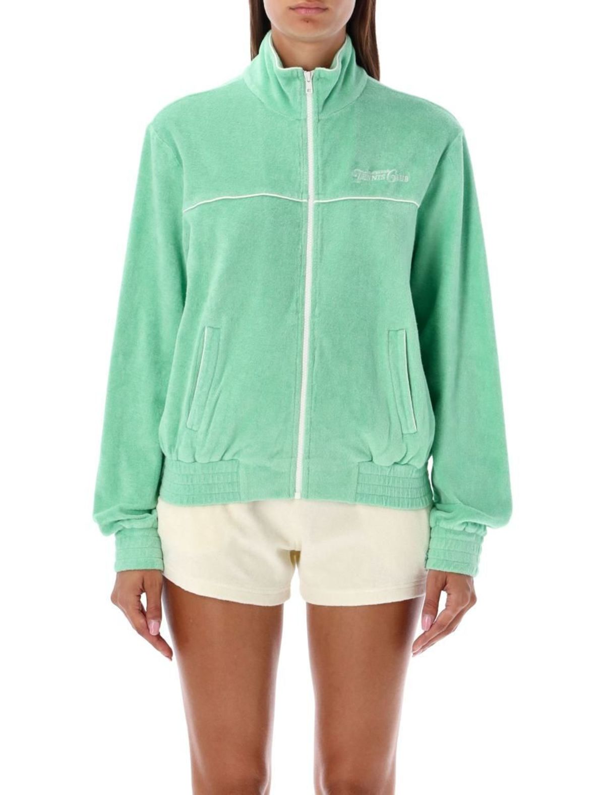 SPORTY & RICH Rizzoli tennis terry track jacket | Garmentory