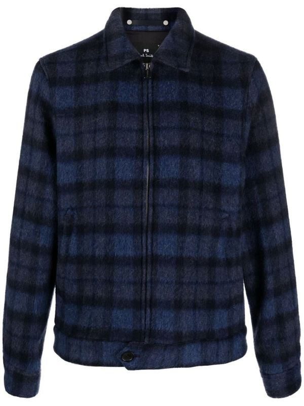 PAUL SMITH Checked Harrington jacket | Garmentory