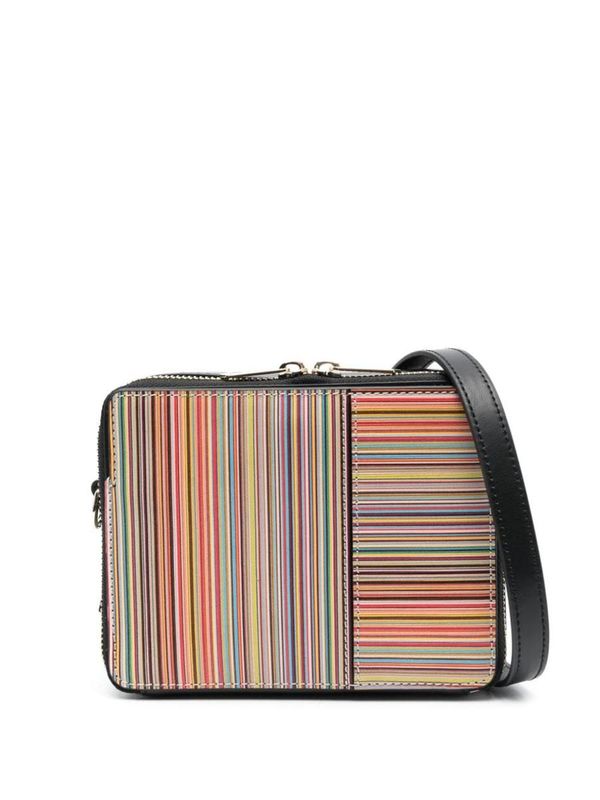 PAUL SMITH Signature Stripe leather crossbody bag | Garmentory