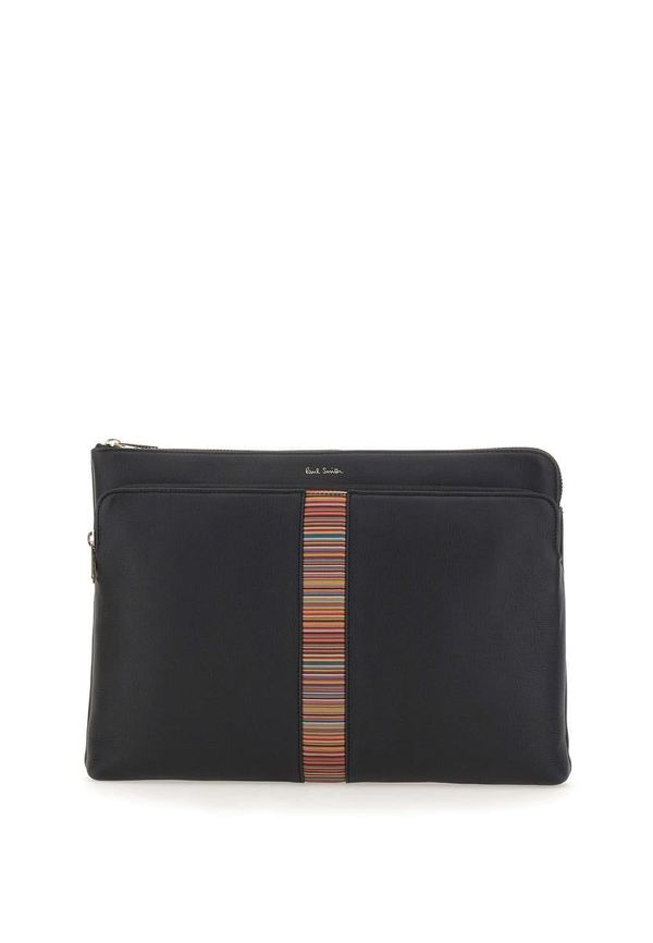 Paul Smith Signature Stripe Leather Clutch Bag Garmentory