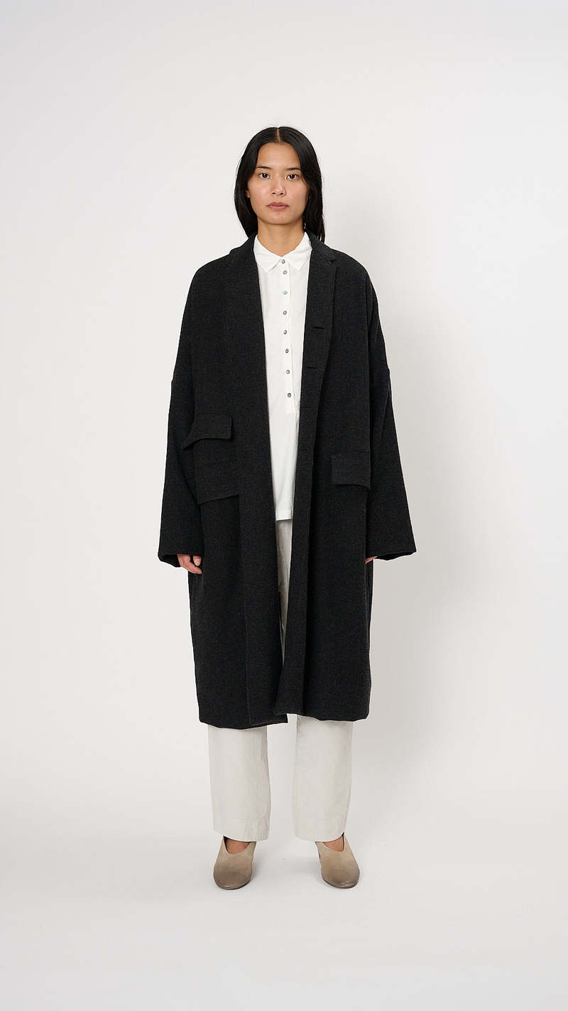 Album di Famiglia Loose SW Coat - Slate | Garmentory