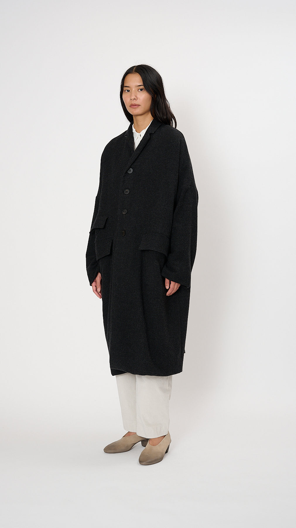 Album di Famiglia Loose SW Coat - Slate | Garmentory