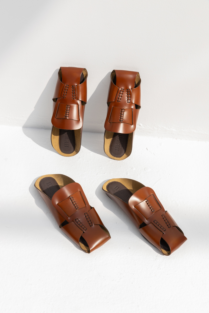 HEREU MUNTANA FLAT MULE - TAN | Garmentory