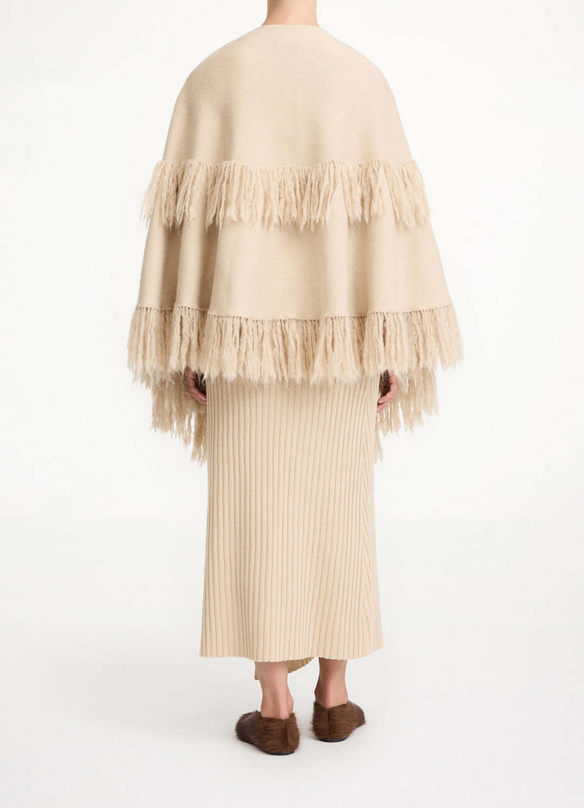 By Malene Birger Dixi wool Poncho - Old Beige | Garmentory