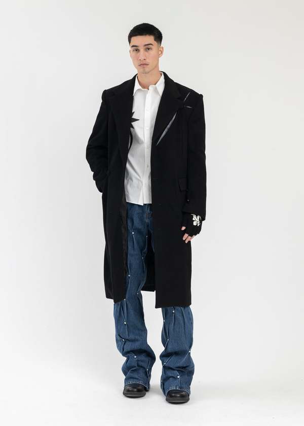 BLUE MULTI RIVET DENIM PANTS | Garmentory