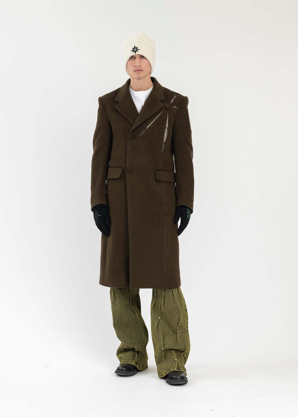 KUSIKOHC ORIGAMI COAT - OLIVE | Garmentory