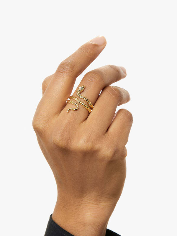 Ana Luisa Snake Ring - Petra - Gold | Garmentory