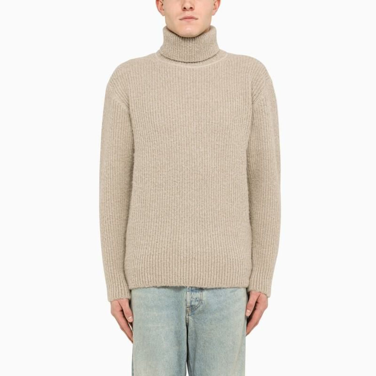 Our Legacy Ribbed turtleneck sweater - BEIGE | Garmentory