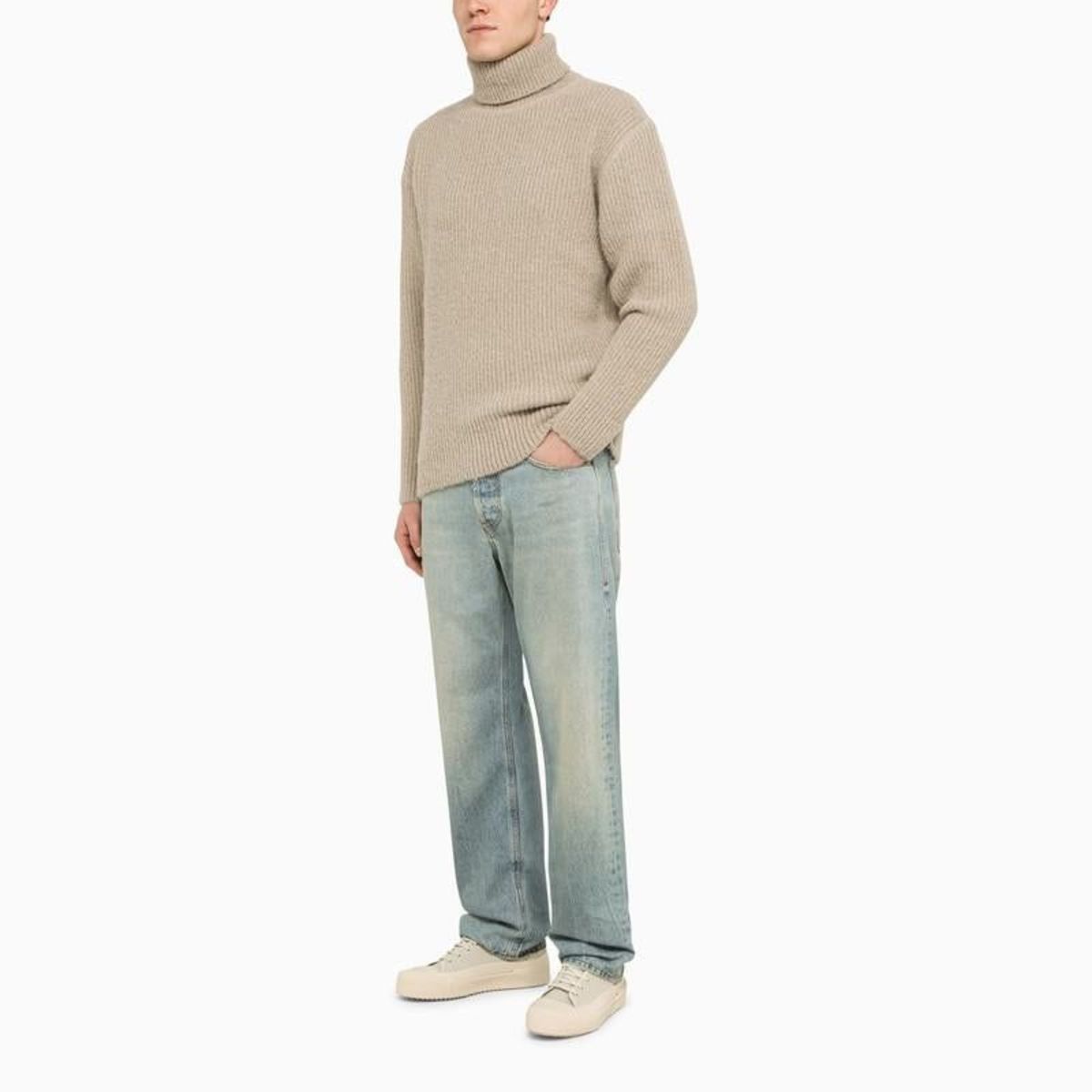 Our Legacy Ribbed turtleneck sweater - BEIGE | Garmentory