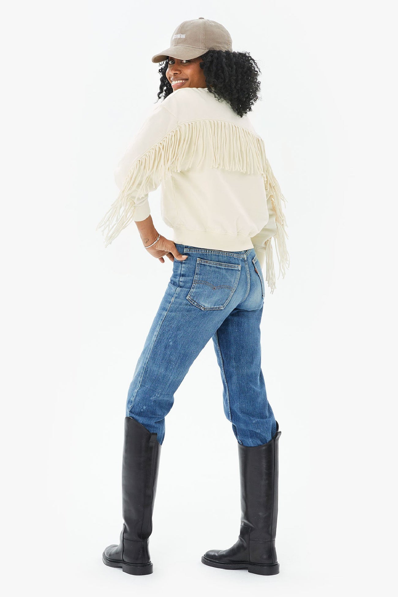 Clare V. Le Drop Fringe Top - Cream | Garmentory