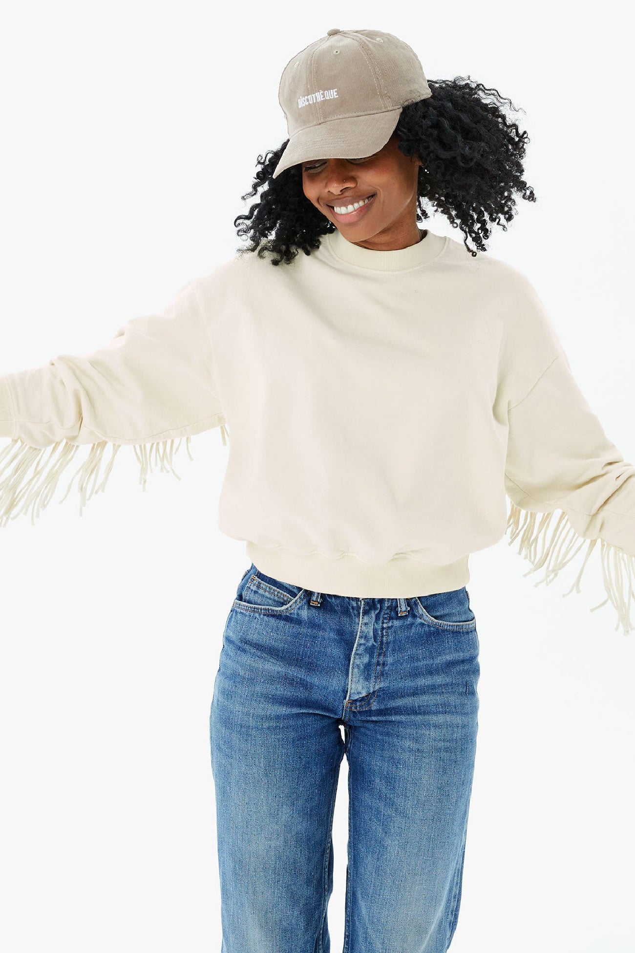 Clare V. Le Drop Fringe Top - Cream | Garmentory