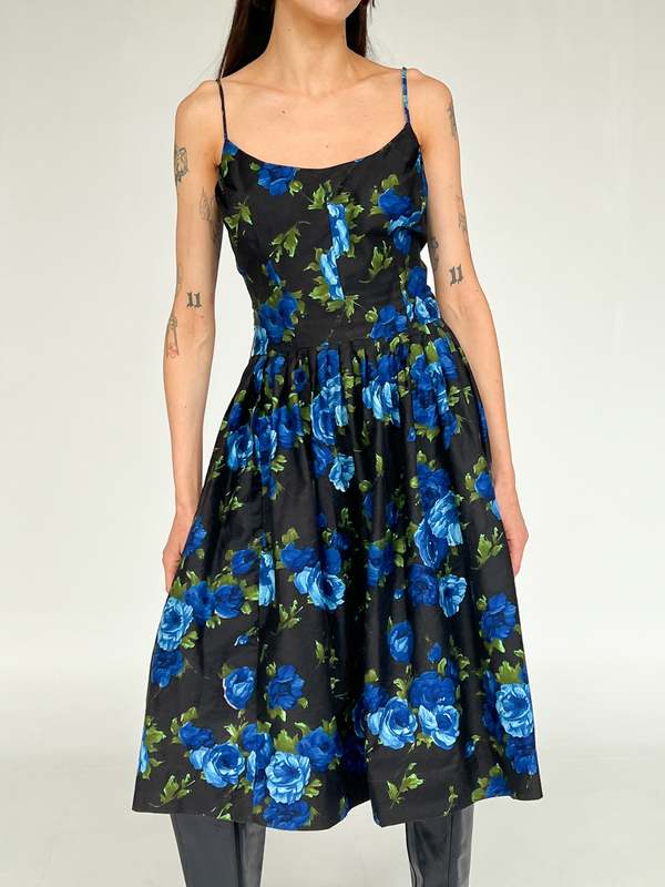Vintage Roses Shaped Dress - Midnight | Garmentory