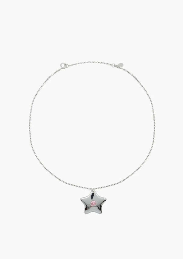 Sandy Liang Sparkles 2.0 Necklace - Silver | Garmentory